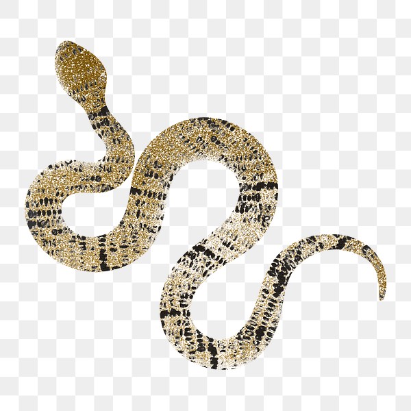 Gold snake png sticker, glitter | Premium PNG Sticker - rawpixel