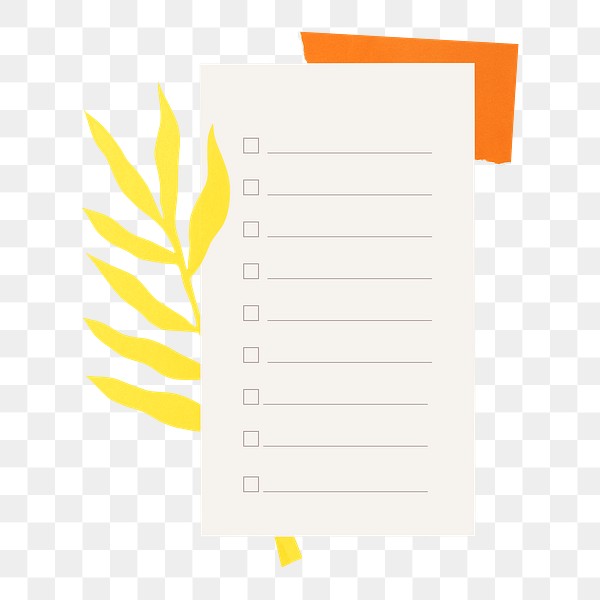 To-do-list memo png, abstract leaf | Premium PNG Sticker - rawpixel