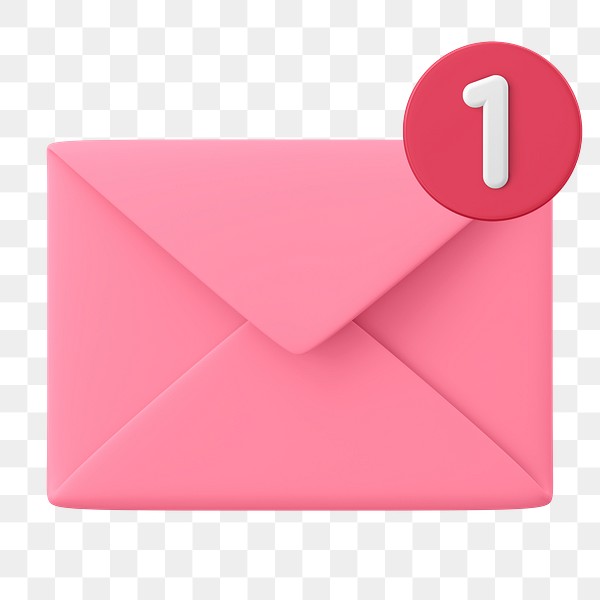 Email notification png, 3D envelope | Premium PNG Sticker - rawpixel