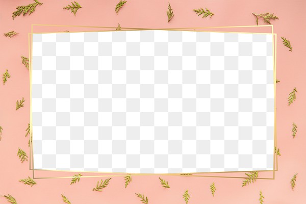 Leaf patterned frame design element | Free PNG - rawpixel