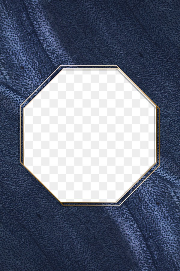 Octagon gold frame design element | Premium PNG - rawpixel