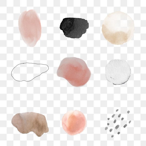 Colorful watercolor stain badge set | Premium PNG - rawpixel