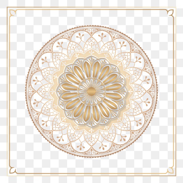 Golden arabesque patterned design element | Premium PNG - rawpixel