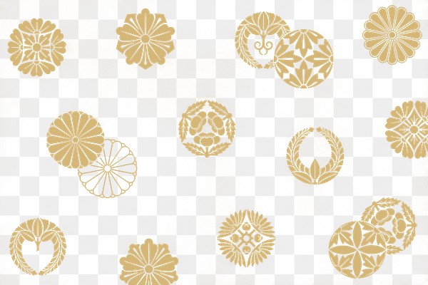 Vintage Japanese gold pattern transparent | Premium PNG - rawpixel