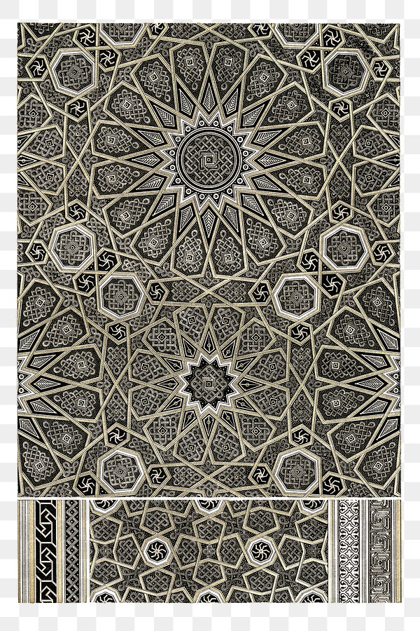 Black gold Arabian pattern vintage | Premium PNG - rawpixel