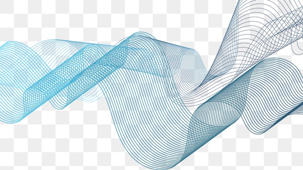 Blue swirly abstract line design | Premium PNG - rawpixel