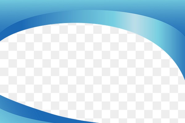 Blue curved border design element | Free PNG - rawpixel