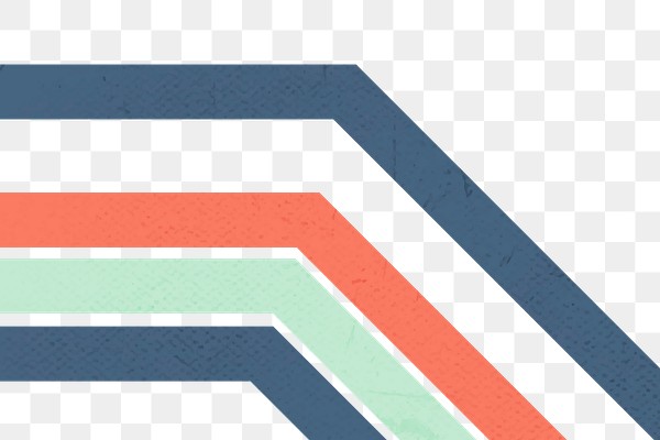 Bold color bent line pattern | Premium PNG - rawpixel