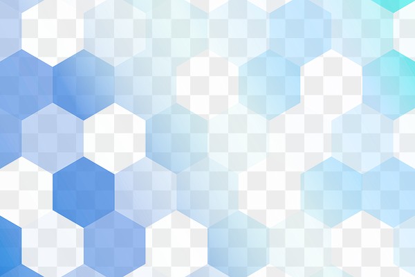 Gradient hexagon patterned blue background | Free PNG - rawpixel