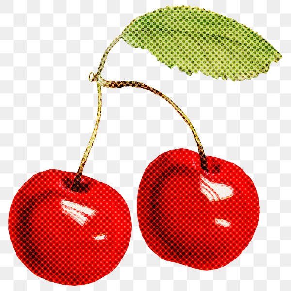 Halftone red cherry sticker design | Premium PNG Sticker - rawpixel