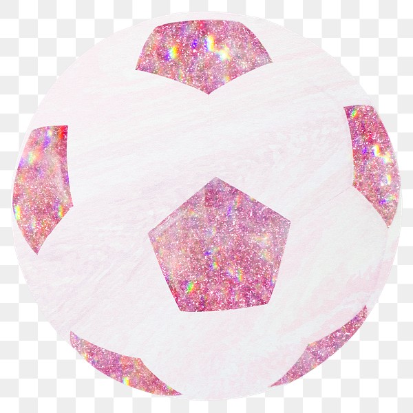 Pink holographic football design element | Premium PNG Sticker - rawpixel