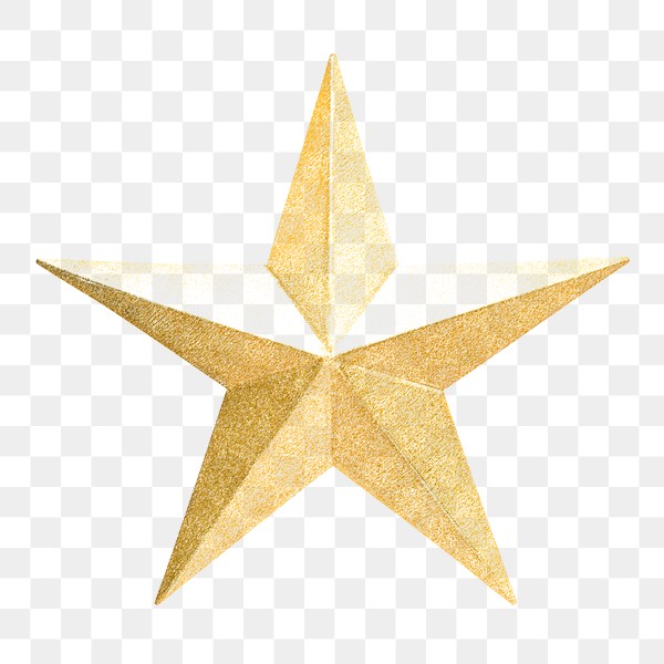 Hand colored gold star design | Premium PNG Sticker - rawpixel
