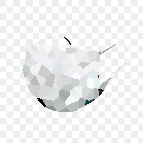 Crystallized style face mask illustration | Free PNG Sticker - rawpixel