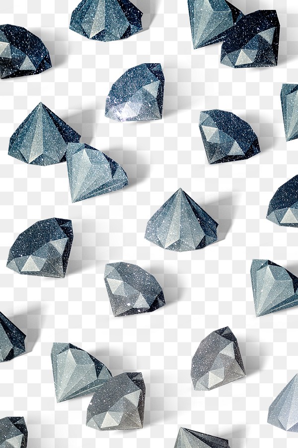 Blue paper craft diamond patterned | Free PNG - rawpixel