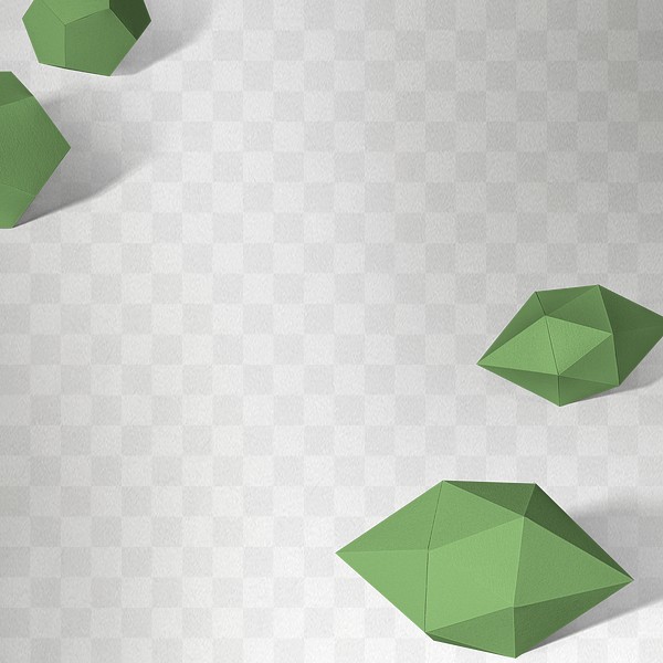 3D green elongated hexagonal bipyramid | Premium PNG - rawpixel