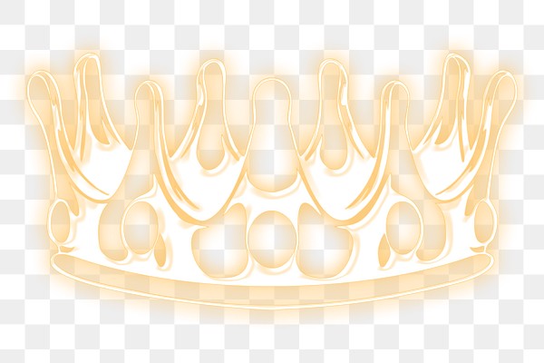 Neon yellow crown sticker design | Premium PNG Sticker - rawpixel