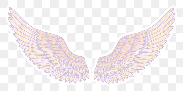 Creamy angel wings sticker overlay | Premium PNG Sticker - rawpixel