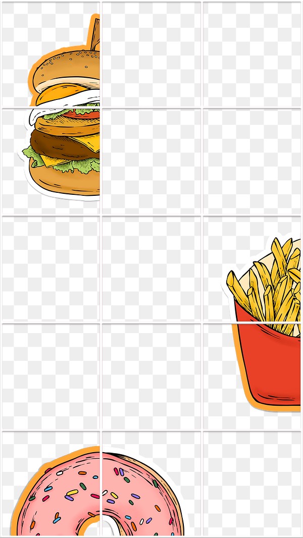 Decorative fast food background design | Premium PNG - rawpixel