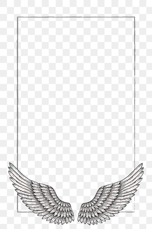 Angel wings frame design element | Free PNG - rawpixel