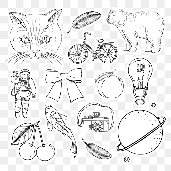 Mix stickers set design element | Premium PNG - rawpixel