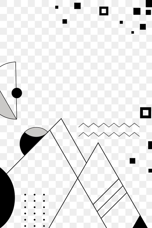 Black and white Memphis pattern | Premium PNG - rawpixel