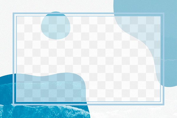 Acrylic texture frame png blue | Premium PNG - rawpixel