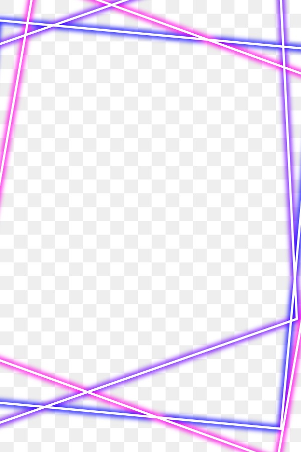 Purple pink rectangle neon frame | Premium PNG - rawpixel