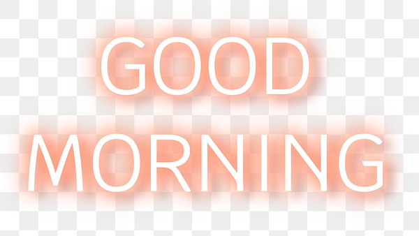 Neon good morning word design | Premium PNG - rawpixel