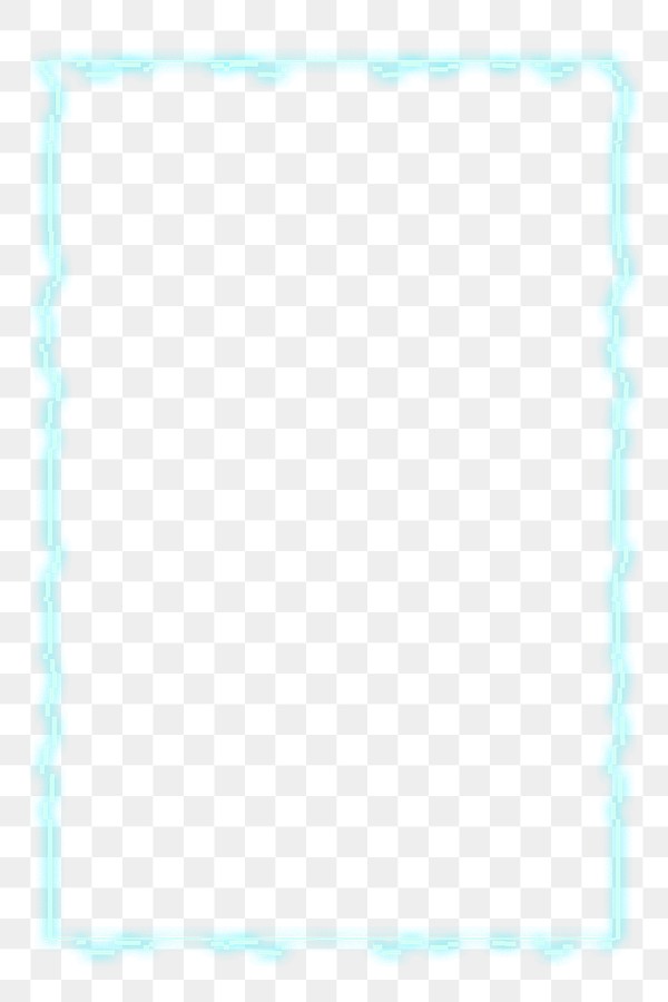 Blue rectangle frame png glitch | Premium PNG - rawpixel
