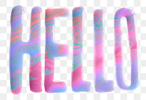 Hello girly acrylic png typography | Free PNG Sticker - rawpixel