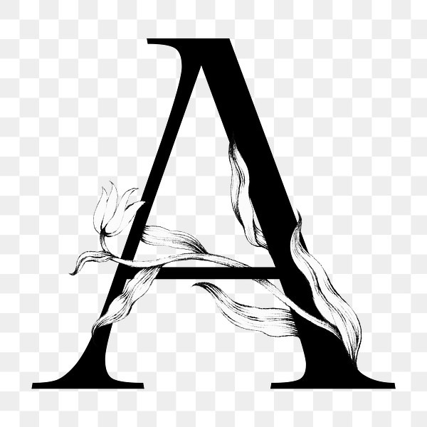 Png alphabet a sticker botanical | Free PNG Sticker - rawpixel