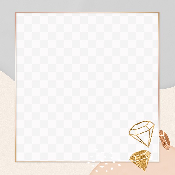 Png gold diamond frame abstract | Premium PNG - rawpixel
