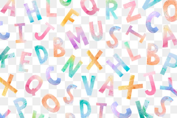Png watercolor letter pattern wallpaper | Premium PNG - rawpixel