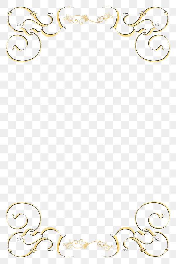 Gold filigree frame border png | Premium PNG - rawpixel
