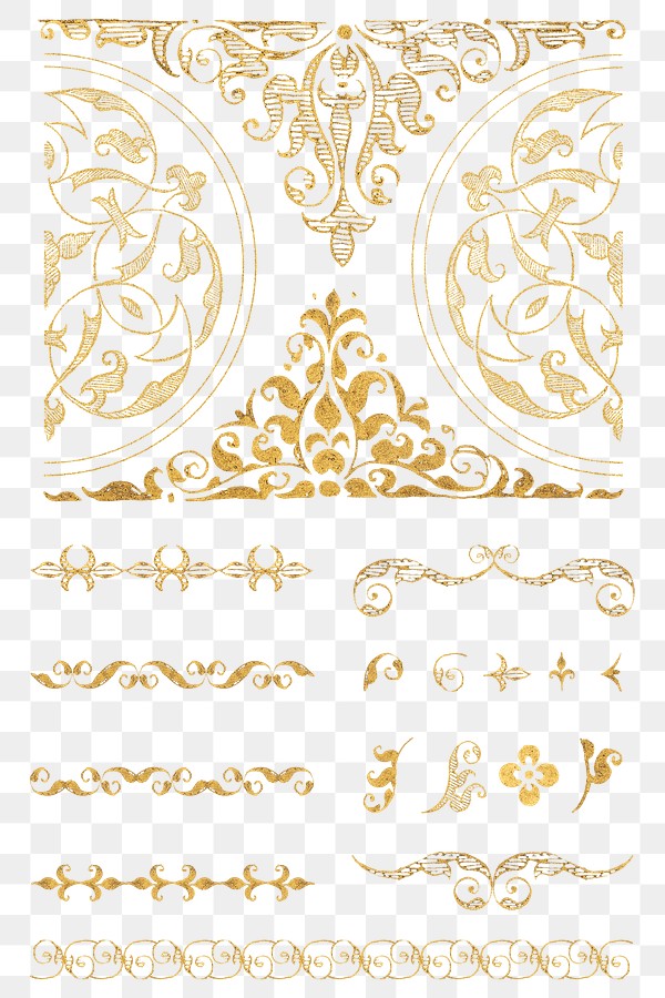 Gold vintage divider png victorian | Premium PNG - rawpixel