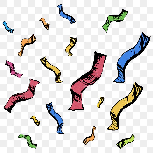 Confetti png colorful sticker in birthday | Free PNG Sticker - rawpixel