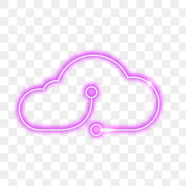 Pink neon cloud icon png | Premium PNG Sticker - rawpixel