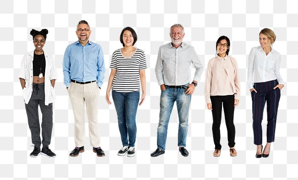 Diverse cheerful business people transparent | Premium PNG - rawpixel