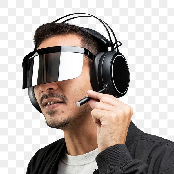 Man png wearing headphones and | Premium PNG Sticker - rawpixel