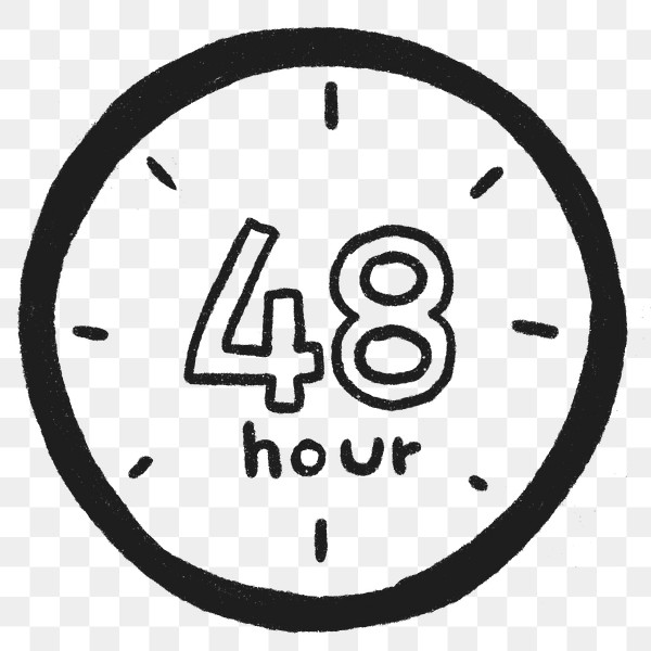 48 hour png clock, resting | Premium PNG Sticker - rawpixel