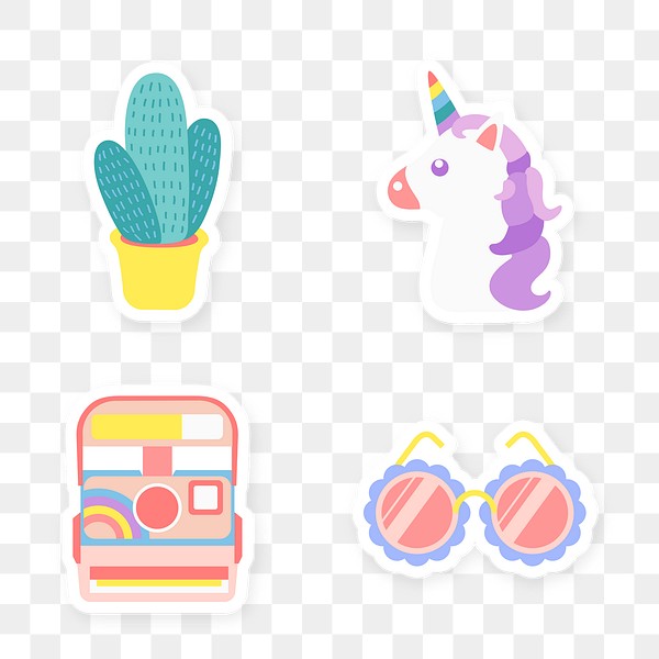 Cute sticker collection | Free PNG - rawpixel