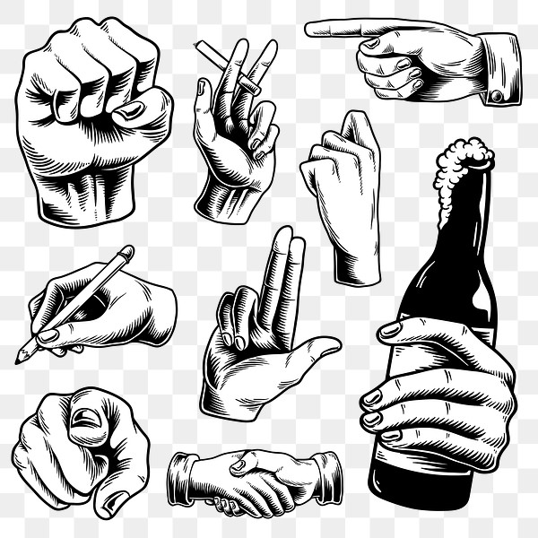 Cool hand gesture sticker design | Premium PNG - rawpixel