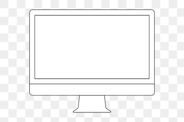 Computer desktop outline png sticker | Premium PNG Sticker - rawpixel