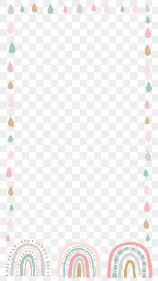 Rainbow frame PNG clipart, doodle | Free PNG - rawpixel