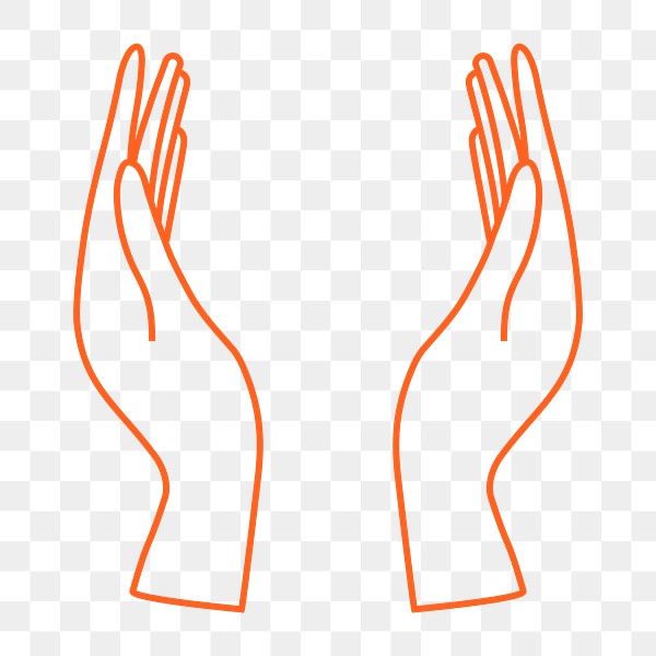 Two hands png sticker, minimal | Premium PNG Sticker - rawpixel