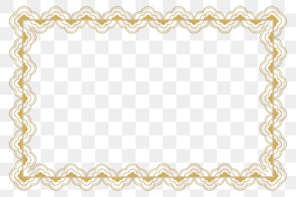 Gold lace png frame, floral | Free PNG - rawpixel