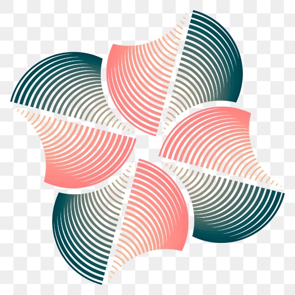 Geometric flower png, abstract floral | Premium PNG Sticker - rawpixel