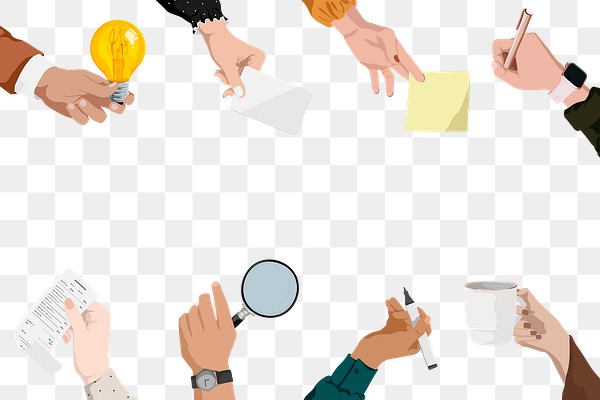 Business teamwork png, hands border | Premium PNG - rawpixel