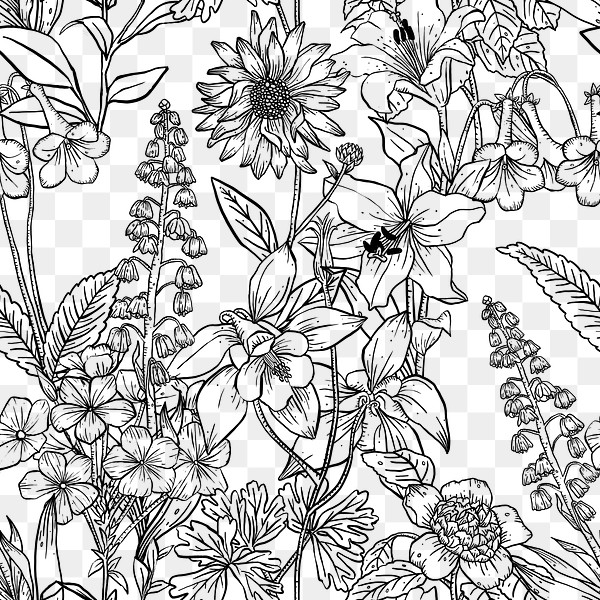 Floral seamless pattern png collage | Premium PNG - rawpixel