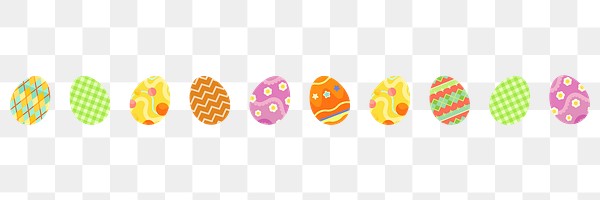 Easter eggs png patterned divider, | Premium PNG - rawpixel